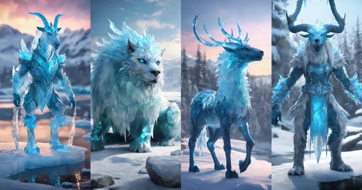 Lexica - A ice mythical creature, 8k, Unity.