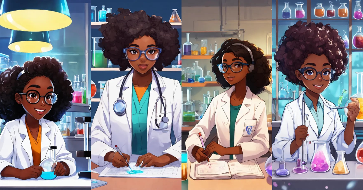 Lexica - Make me Cartoon little African American dark skinned black ...