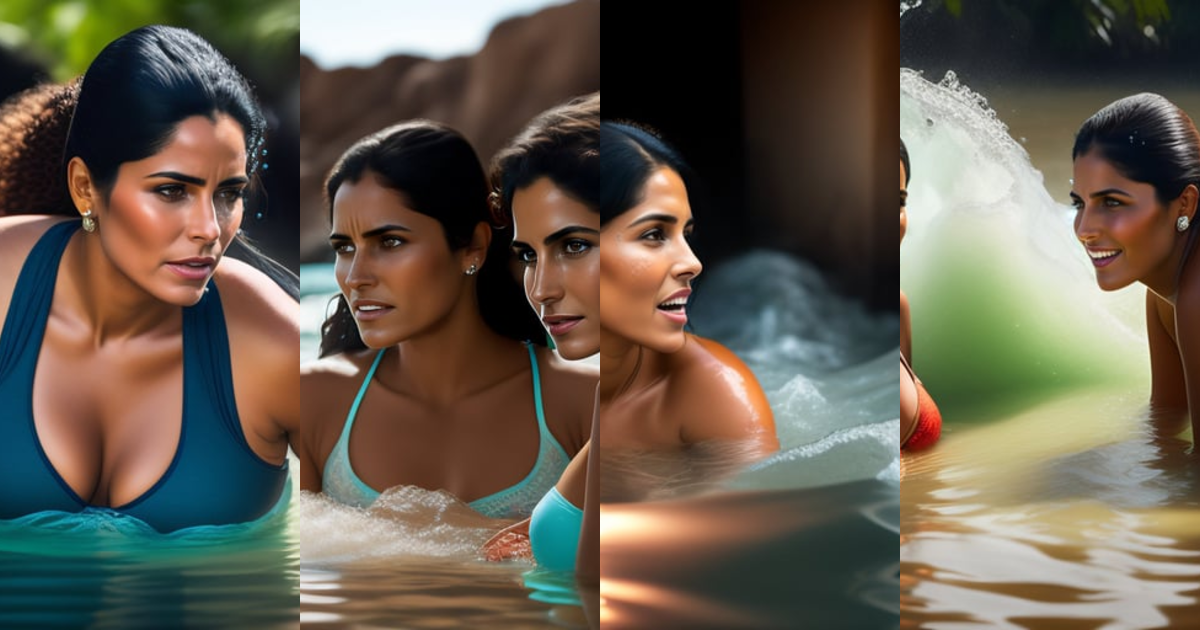 Lexica - Mujer joven emergiendo del agua