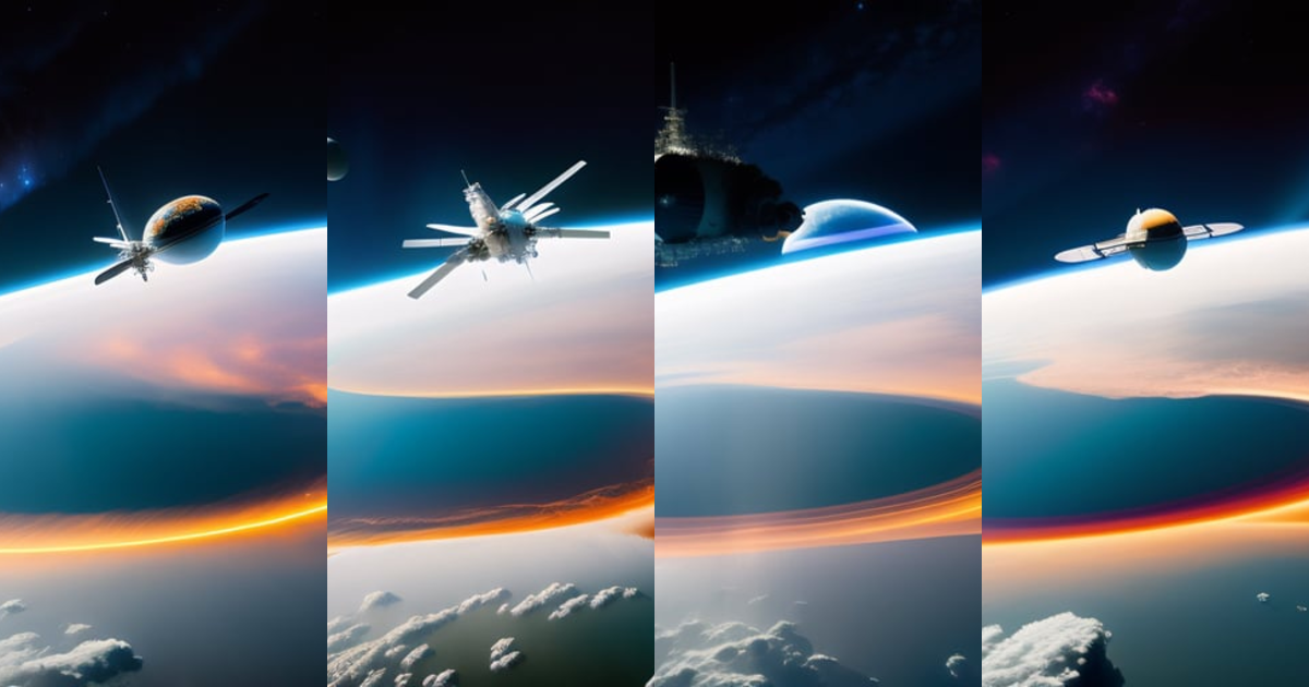 Lexica - A photograph of NASA spacecraft, in orbit, international space ...