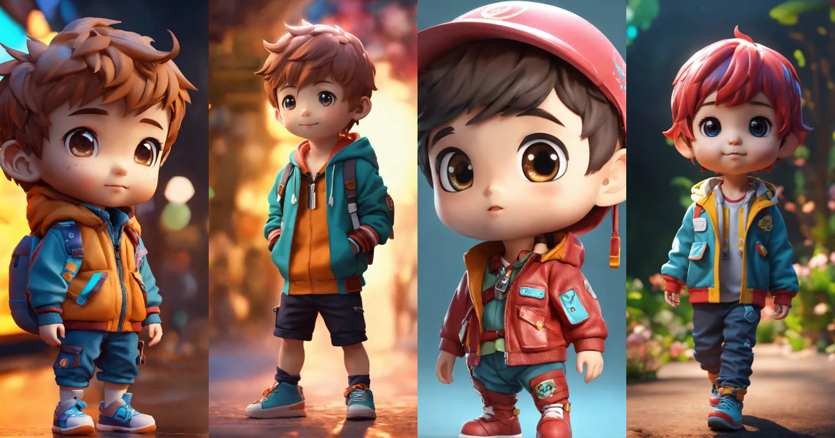 Lexica - 4d photographic image of full body image of a cute little ...