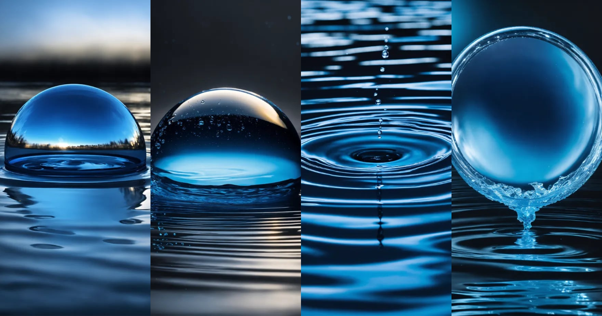Lexica - Hyper realistic opaque blue abstract circular metallic frozen ...