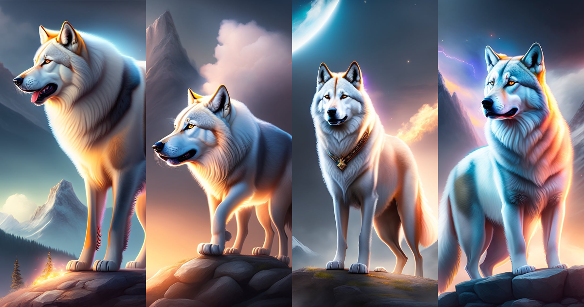 Lexica - A white great white wolf, wearing a military general uniform ...