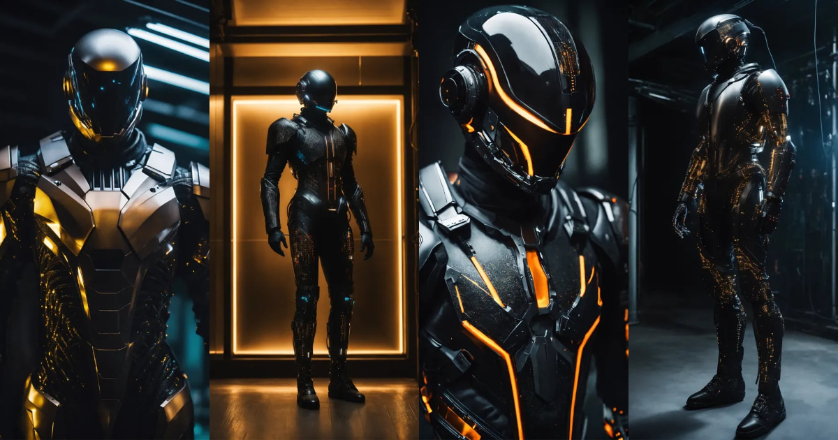 Lexica - An ultrarealistic photograph of a futuristic full body power ...