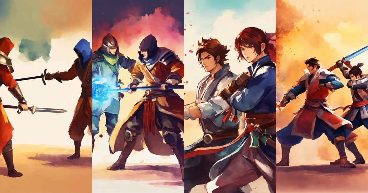 Lexica - Duel weapon fighting, Character talent, game icon, stylized ...