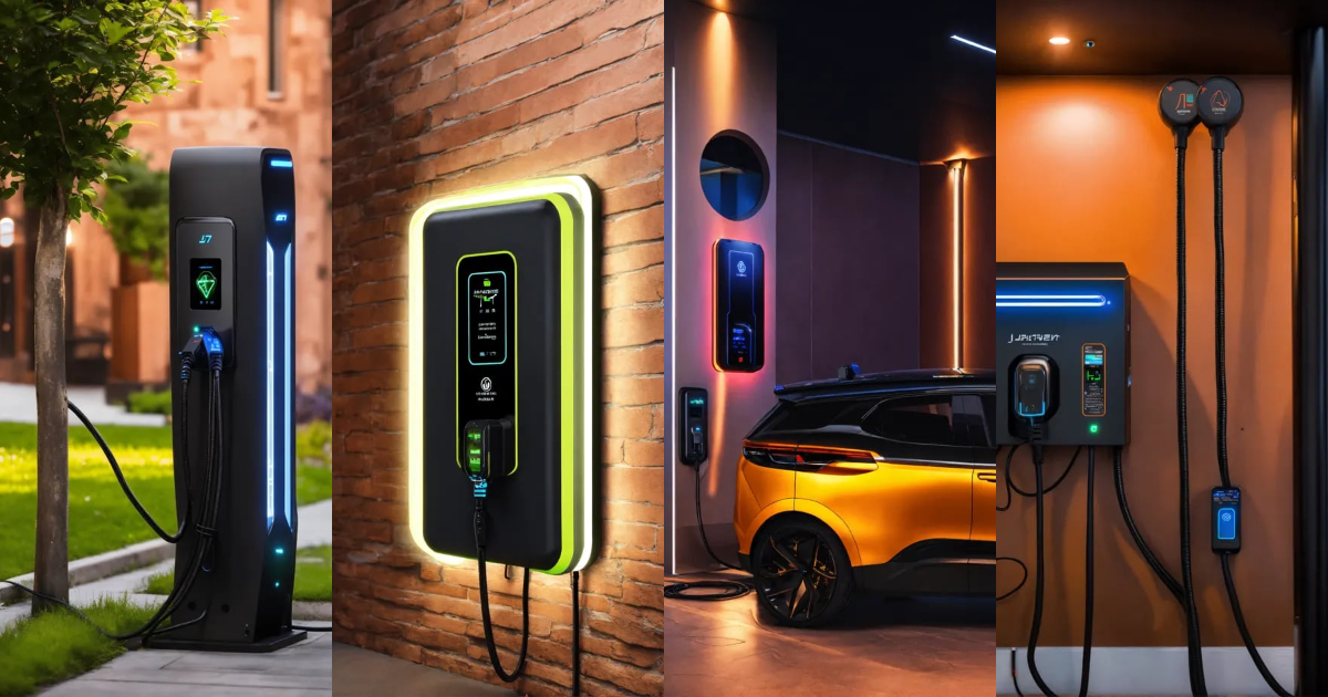 Lexica - Wall Connector J1772 Hardwired black alien Electric Vehicle EV ...