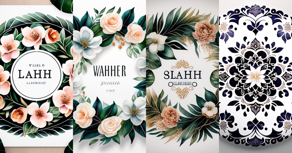 Lexica - Blank white placeholder with round lush bloomy wreath ...