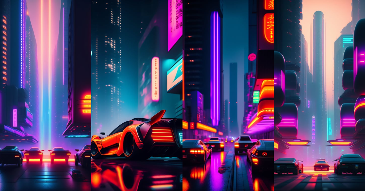 Lexica - Cyberpunk neo tokyo in early evening, establishing shot ...