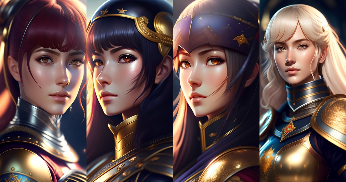 Lexica - Portrait of female knight,key visual of anime, 4k,high detail ...