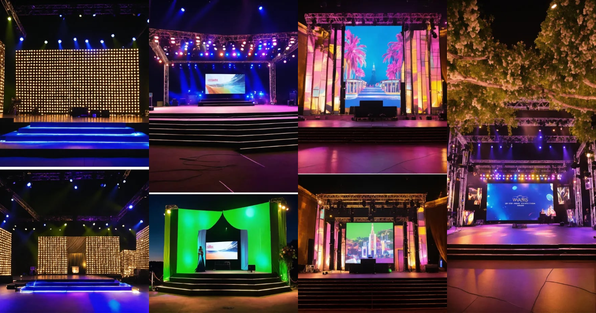 Lexica - Design a medium size outdoor stage for an awards ceremony ...