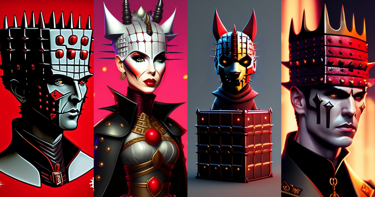 Lexica - Cartoon pfp of hellraiser character