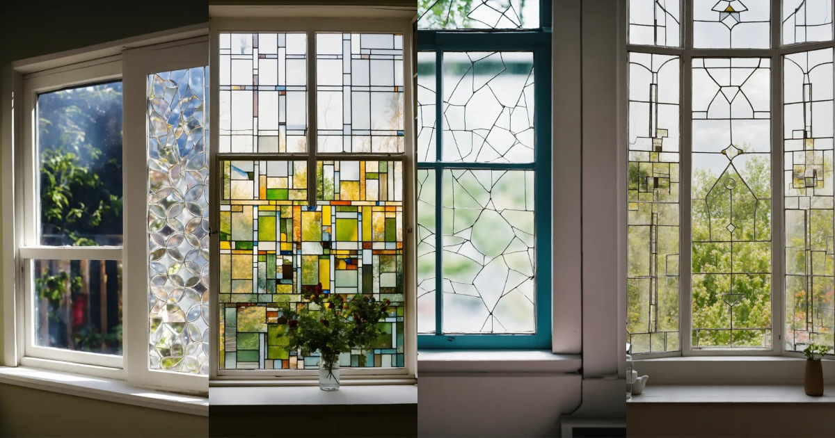 Lexica - Short white vitrage on window