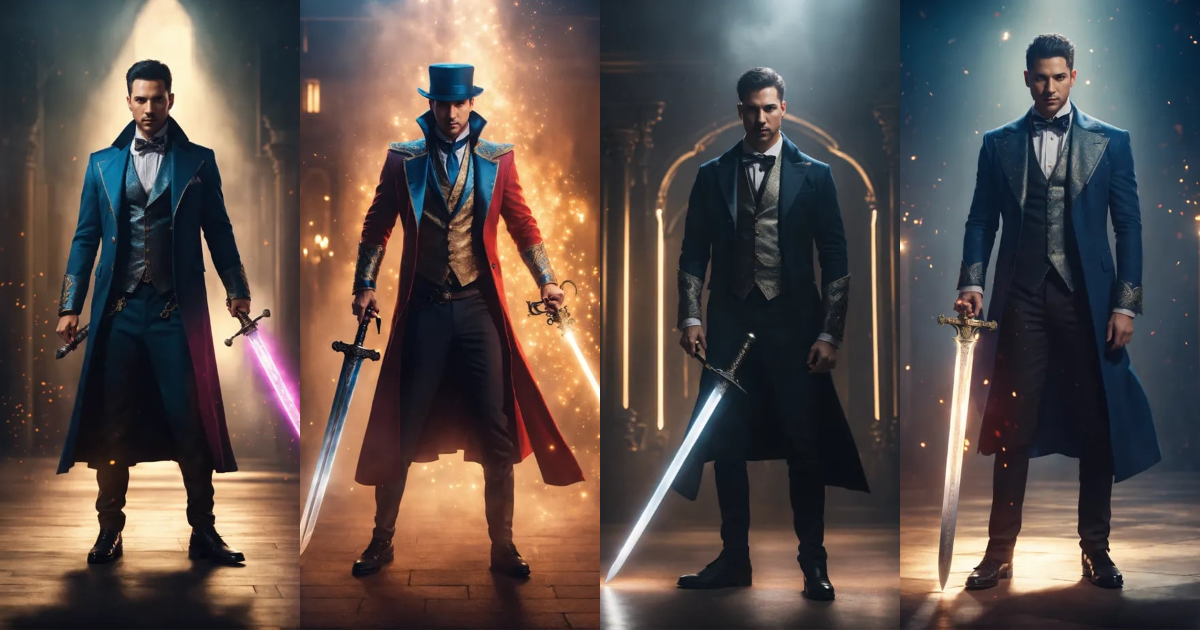 Lexica - A realistic full body portrait of a powerful magician with ...