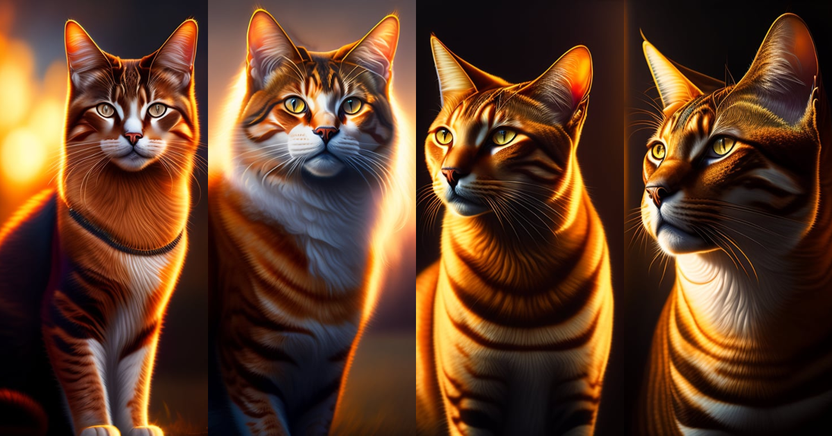 Lexica - Majestic gracious regal cat portrait, mysterious atmospheric ...