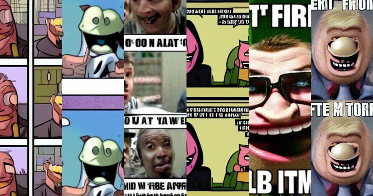 Lexica - Post - irony trollface meme format template