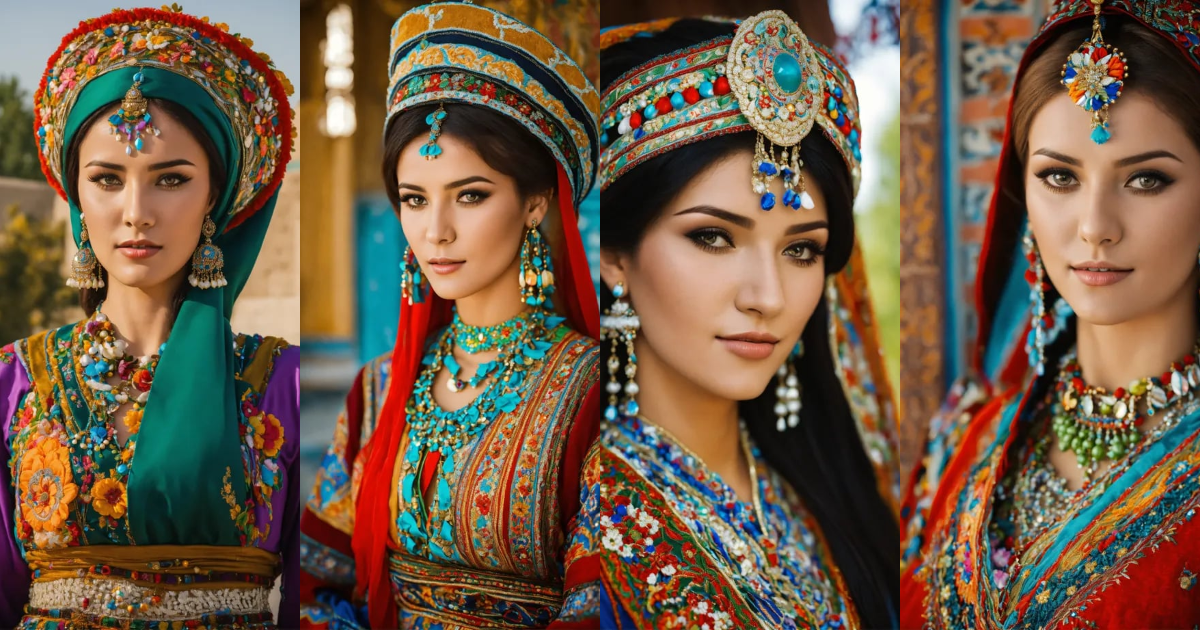 Lexica - Gorgeous woman in cultural outfit in Uzbekistan