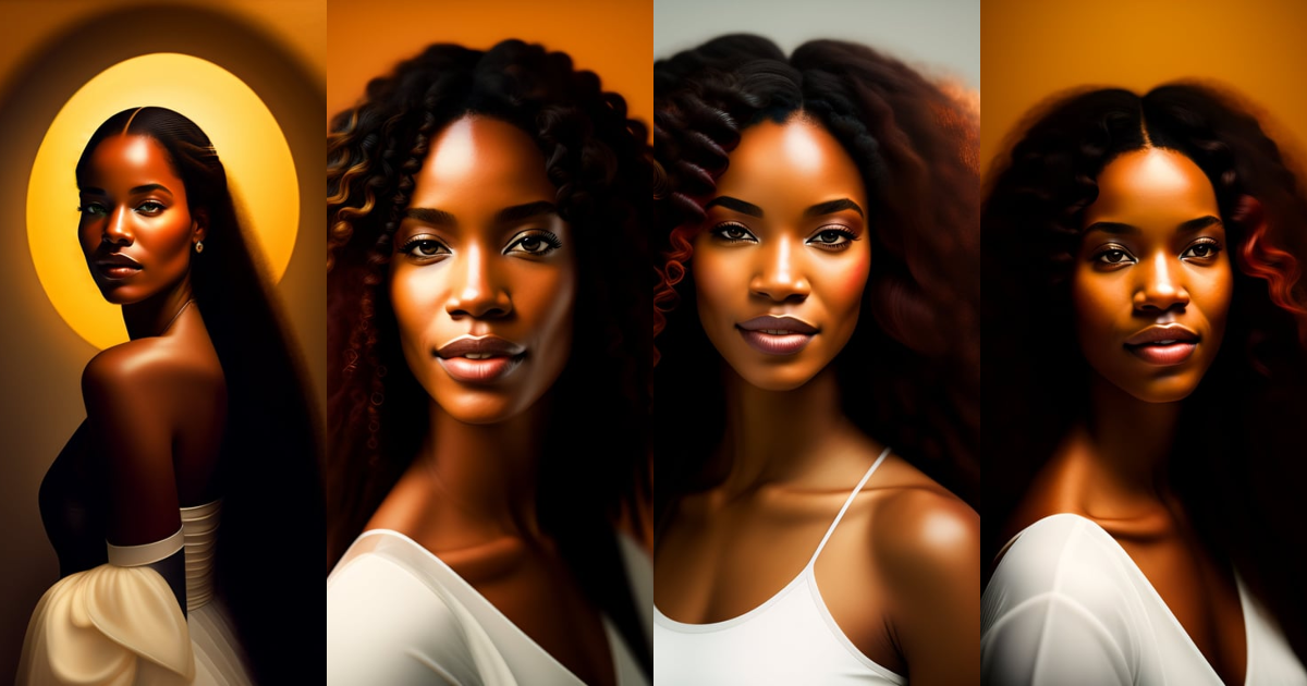 Lexica - Portrait of a Young and beautiful light-skinned african ...