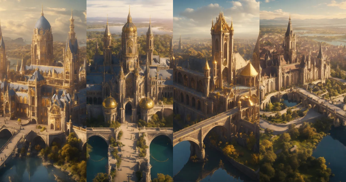 Lexica - Fantasy city with a colossal academy on a bridge in gothic ...