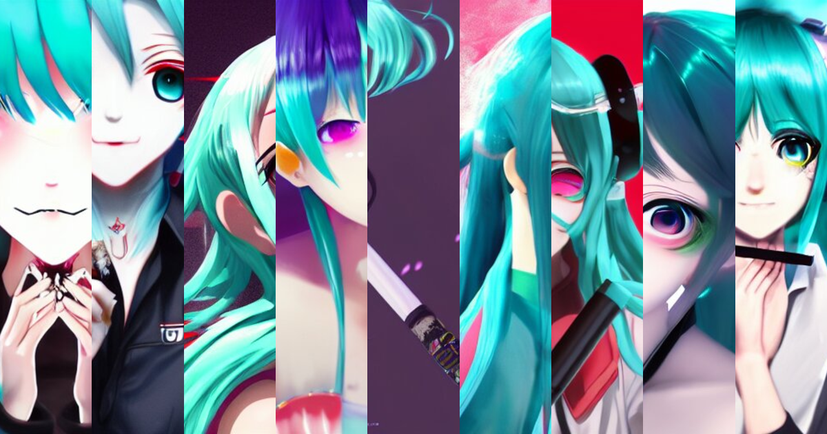 Lexica - Hatsune miku smoking weed, smoke coming out of her mouth ...