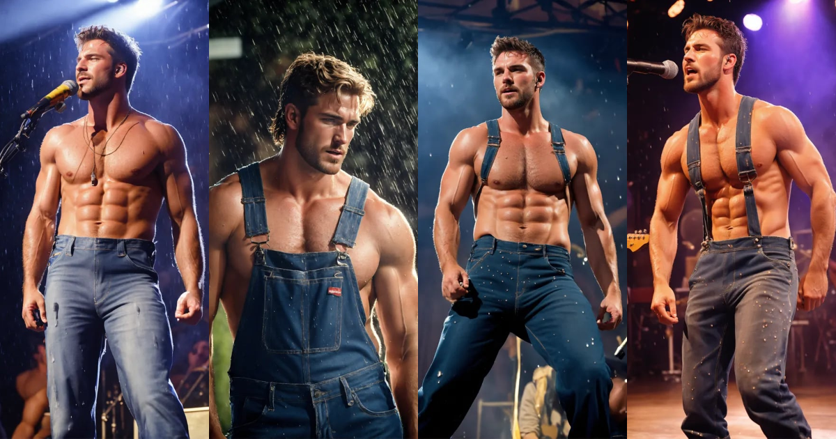 Lexica - An impressive realistic photo of hunky male country singer ...