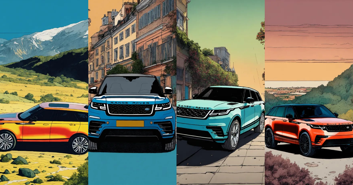 Lexica - Detailed pen and ink illustration of Range Rover Velar 2022 ...