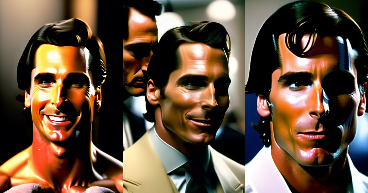 Lexica - Christian bale as patrick bateman doing his daily skincare routine