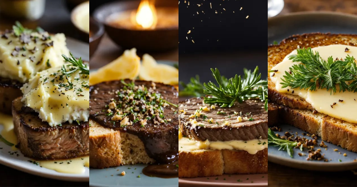 Lexica - Capture the essence of a small thin toast with truffle butter ...