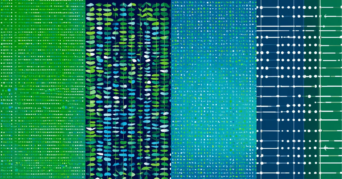 Lexica - Arrow with a braille-inspired pattern, colors blue, white, light green, vivid, high ...