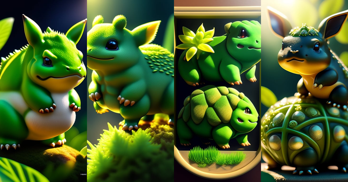 Lexica - A bulbassaur pokemon art in direct sunlight of intricate ...