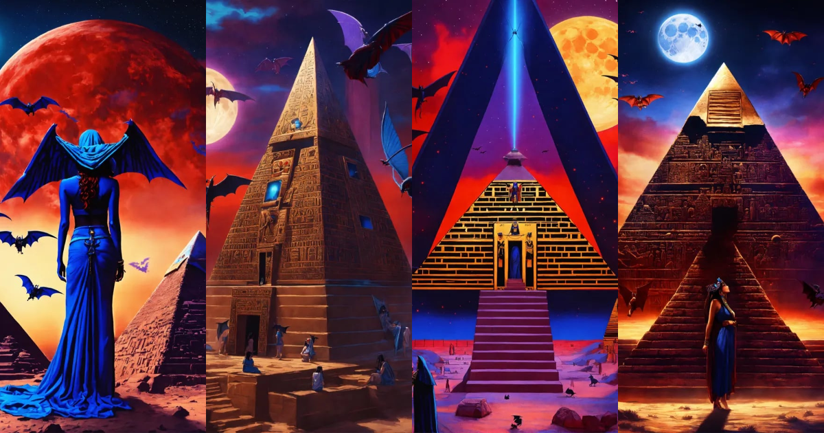 Lexica - ALL superrealism style urban egyptian gizeh pyramid vampire ...