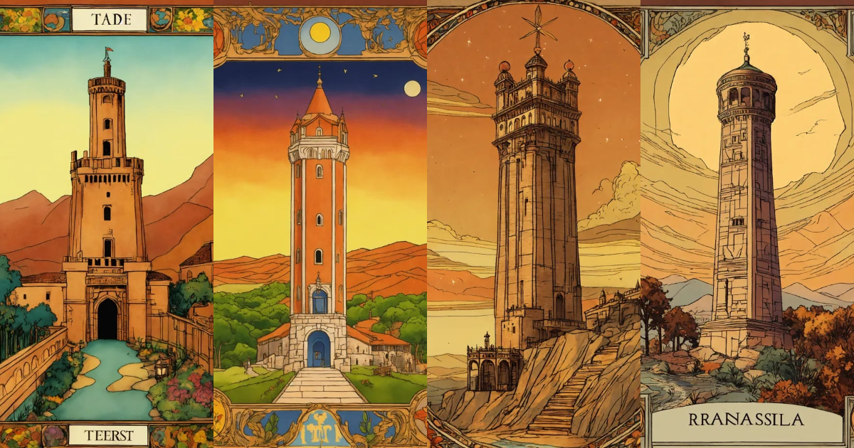 Lexica - Genera una imagen del arcano de la torre en el tarot de ...