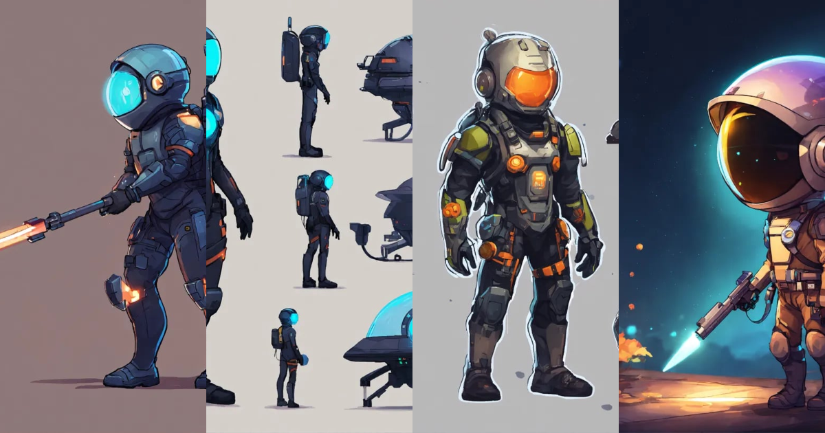 Lexica - 2d game, main protagonist, stickman theme, cute sci-fi theme ...