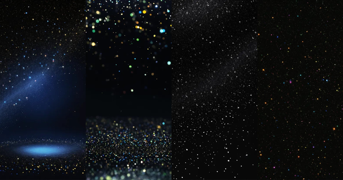 Lexica - Pure black background, a sprinkling of pixie dust