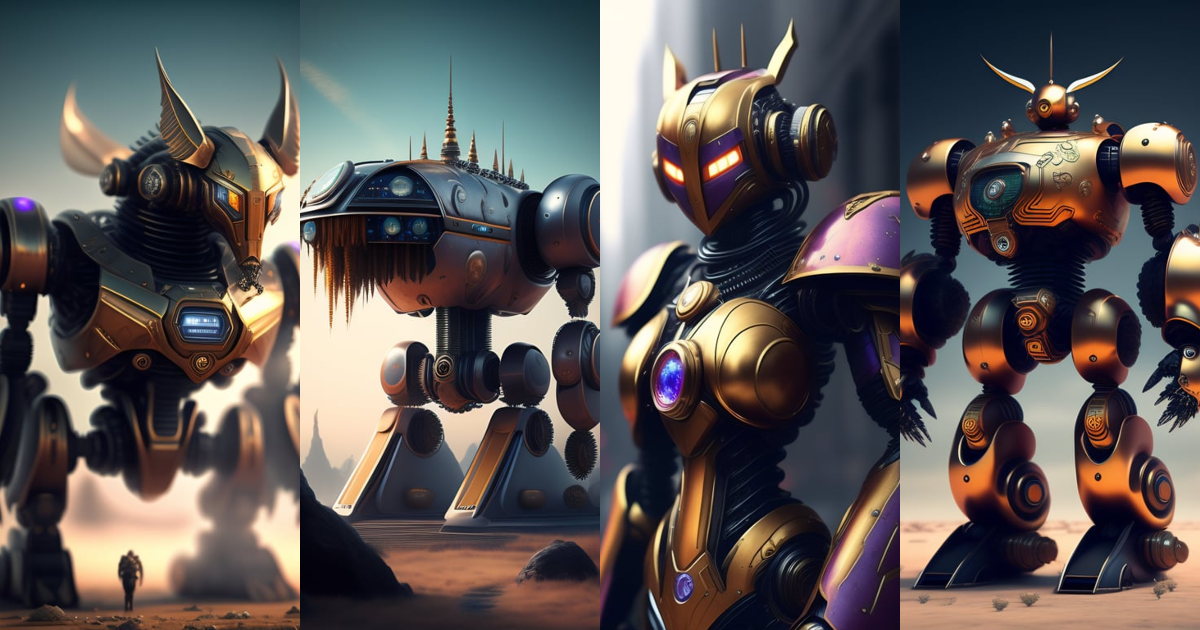 Lexica - Robot , realistic, THE CHAOS CORRUPTED