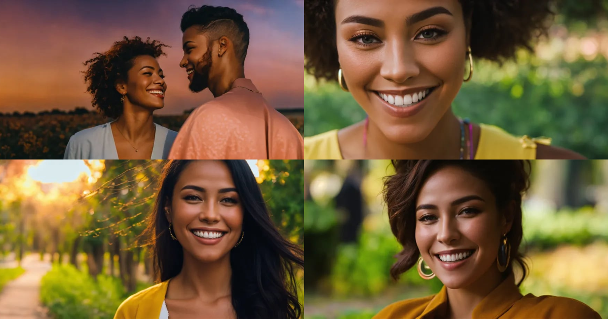 Lexica - Image prompt of a woman with a radiant smile. This chapter ...