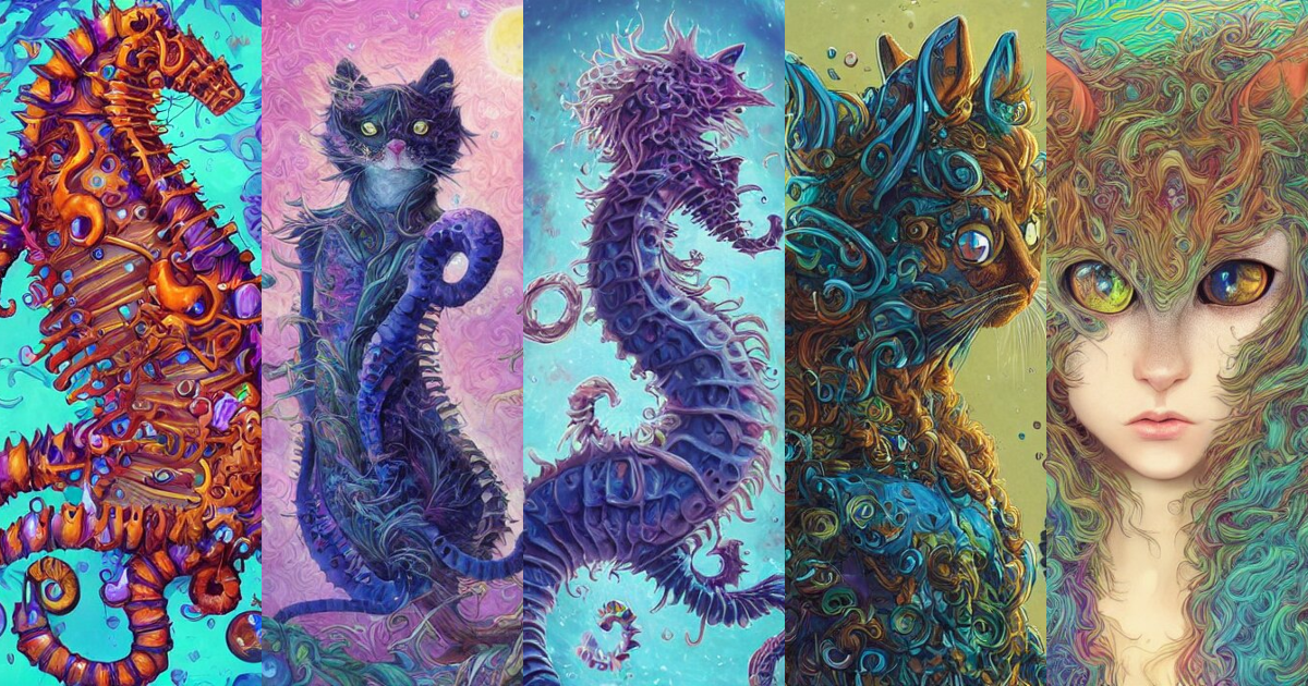 Lexica - Cat seahorse fursona, autistic bisexual graphic designer and ...