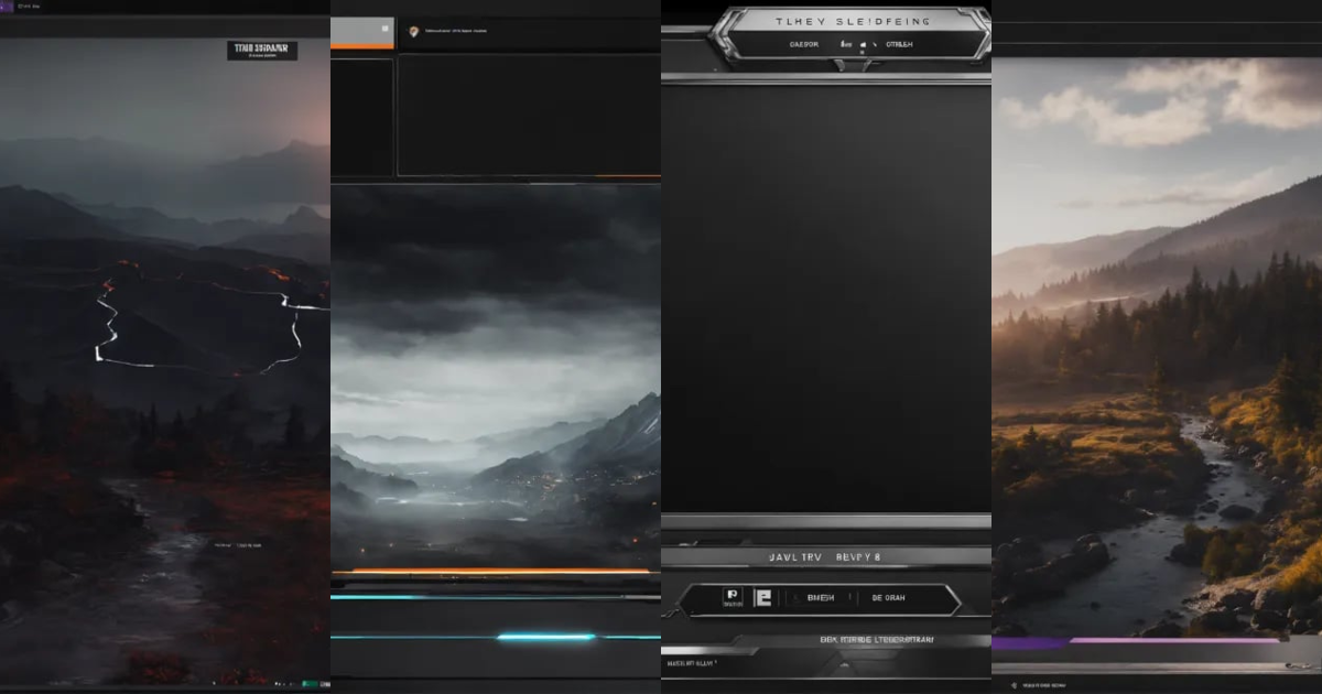 Lexica - Black and grey stream overlay for twitch