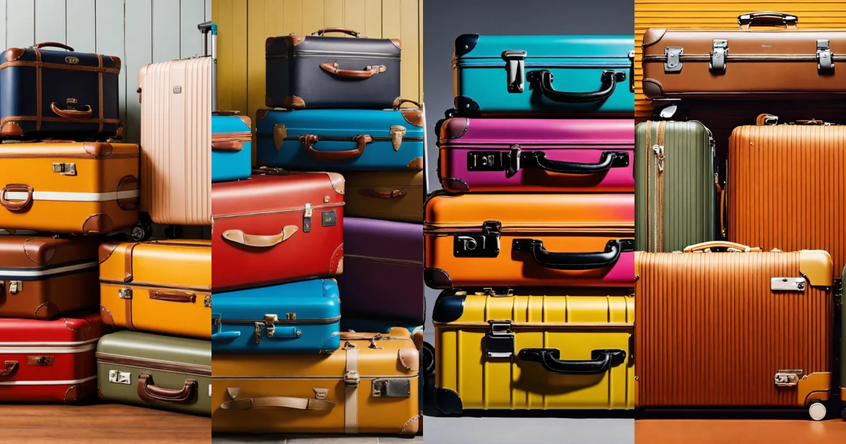 Lexica - A photo of a set of luggage. The luggage should be in ...