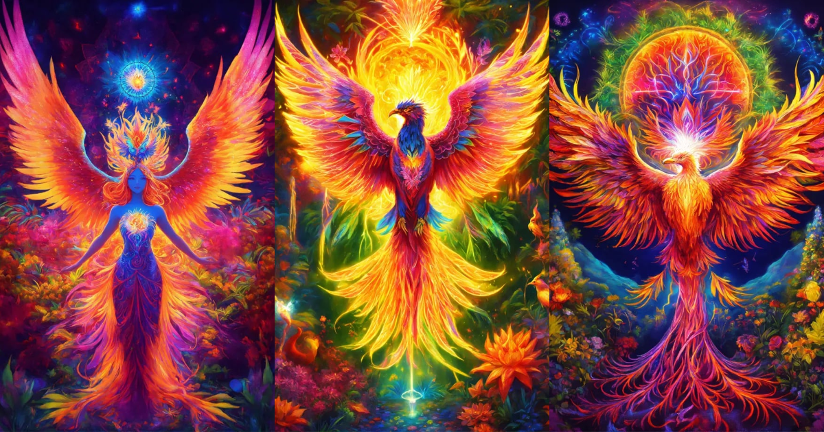 Lexica - Phoenix rising, ayahuasca medicine spirit, garden eden, new ...