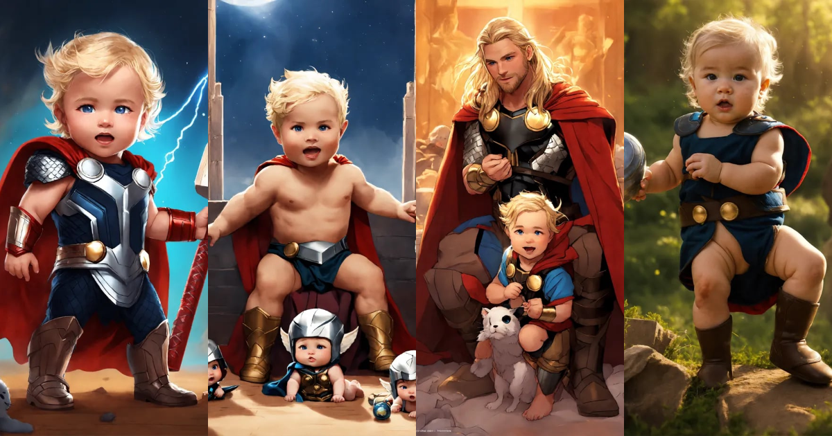 Lexica - Thor but babies
