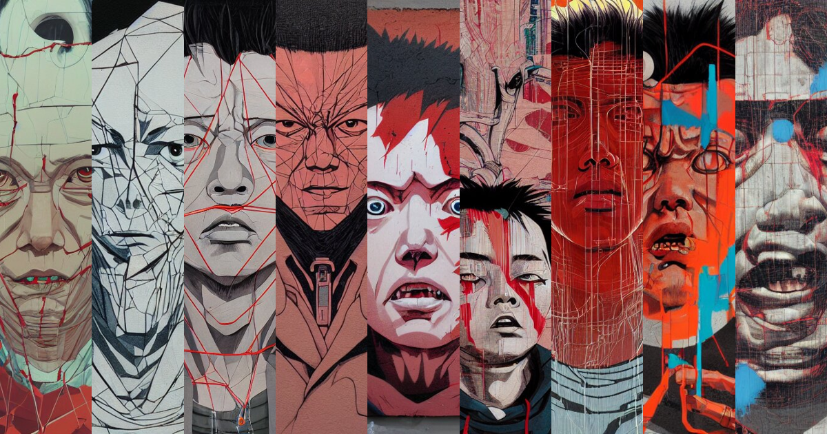 Lexica - Symmetry!! portrait of tetsuo from akira, by sachin teng ...