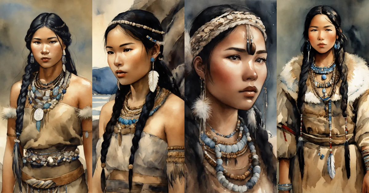 Lexica - Inuit woman, young, 18 years old, beautiful, almond skin tone ...