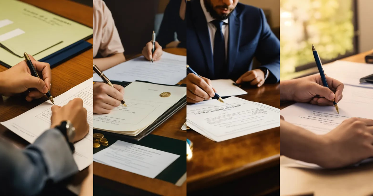 Lexica - A photo of a person getting a notarization. The person is ...