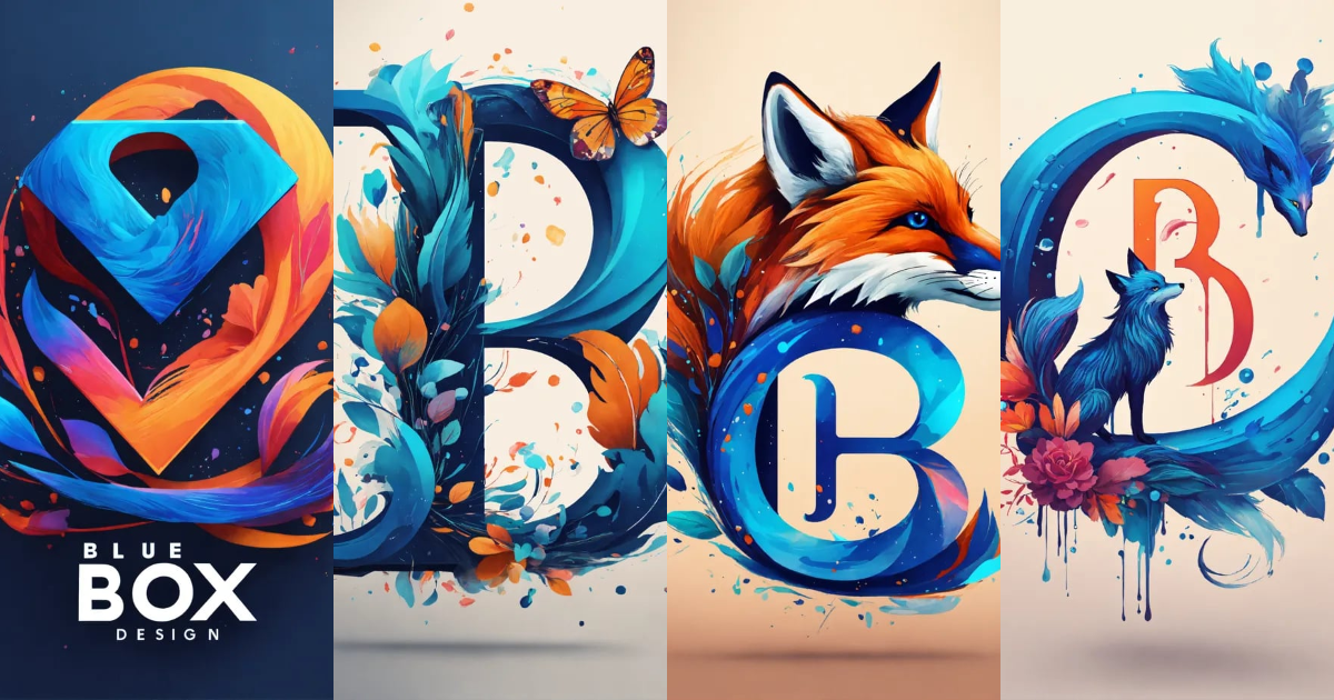 Lexica - A stunning illustration logo for an design company, called blue fox design denuppercase ...