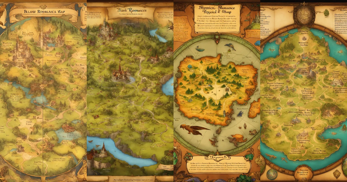 Lexica - Blank romance Mystical Magical realm map with enchanted ...