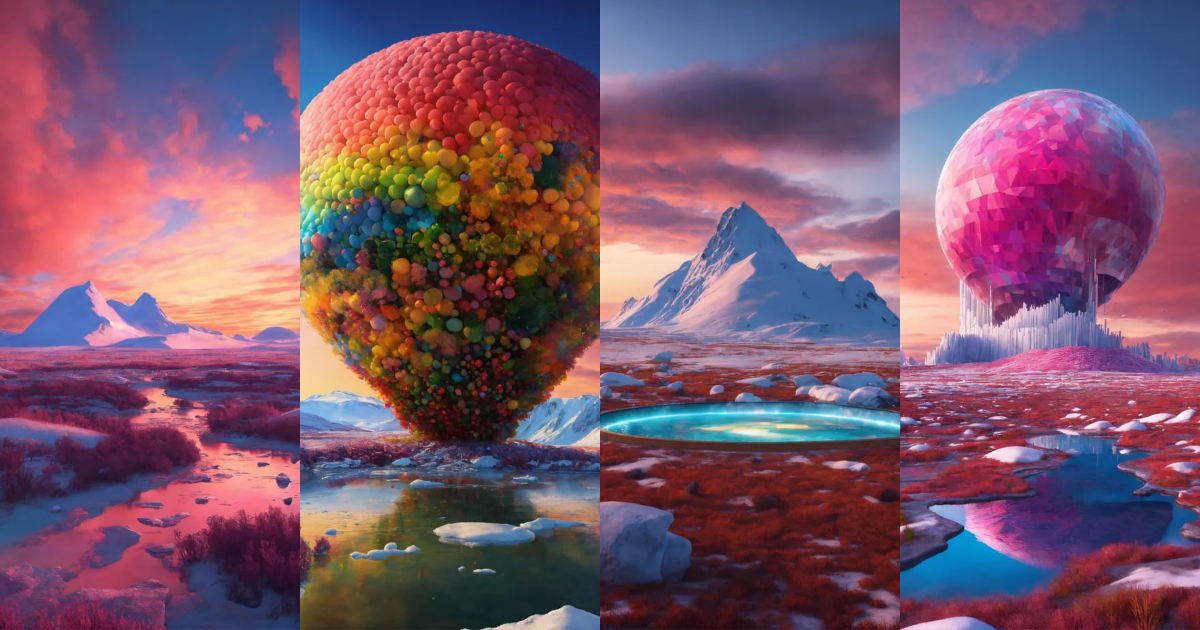 Lexica - The most trippy scene imaginable, in arctic tundra, complex ...