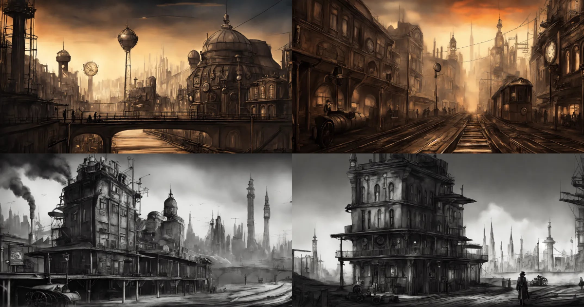 Lexica - Create a vector pencil sketch of the steampunk and Victorian ...
