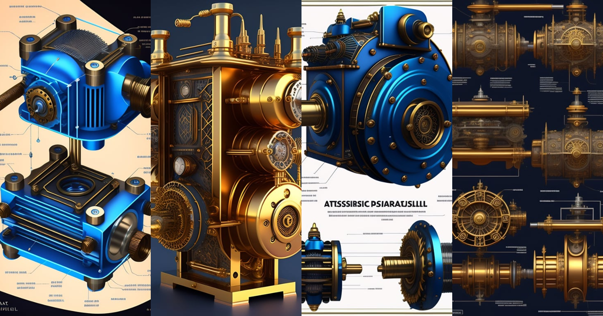 Lexica - Adjustable control bracket cad engineering gear mechanism helical artstation assembly ...