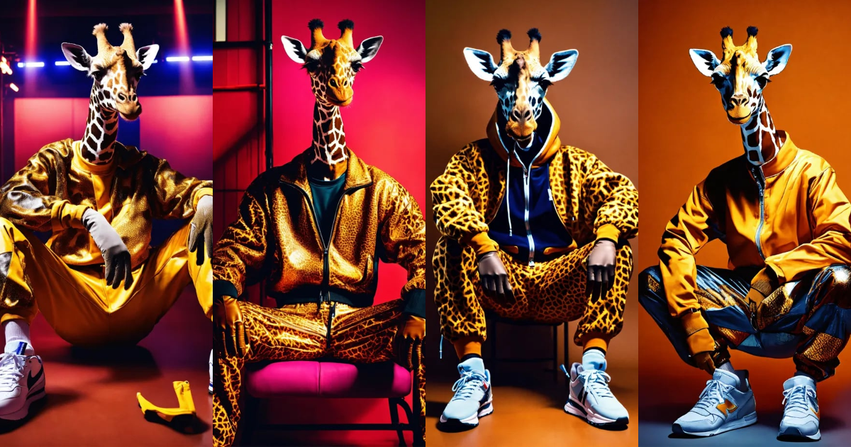 Lexica - An extremely ultra-realistic photo-realistic giraffe rapper ...