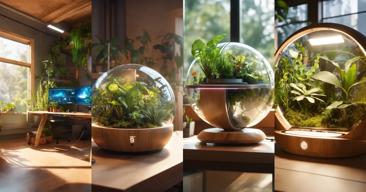 Lexica - Futuristic sci-fi workstation PC pod, Flat Design, Product ...